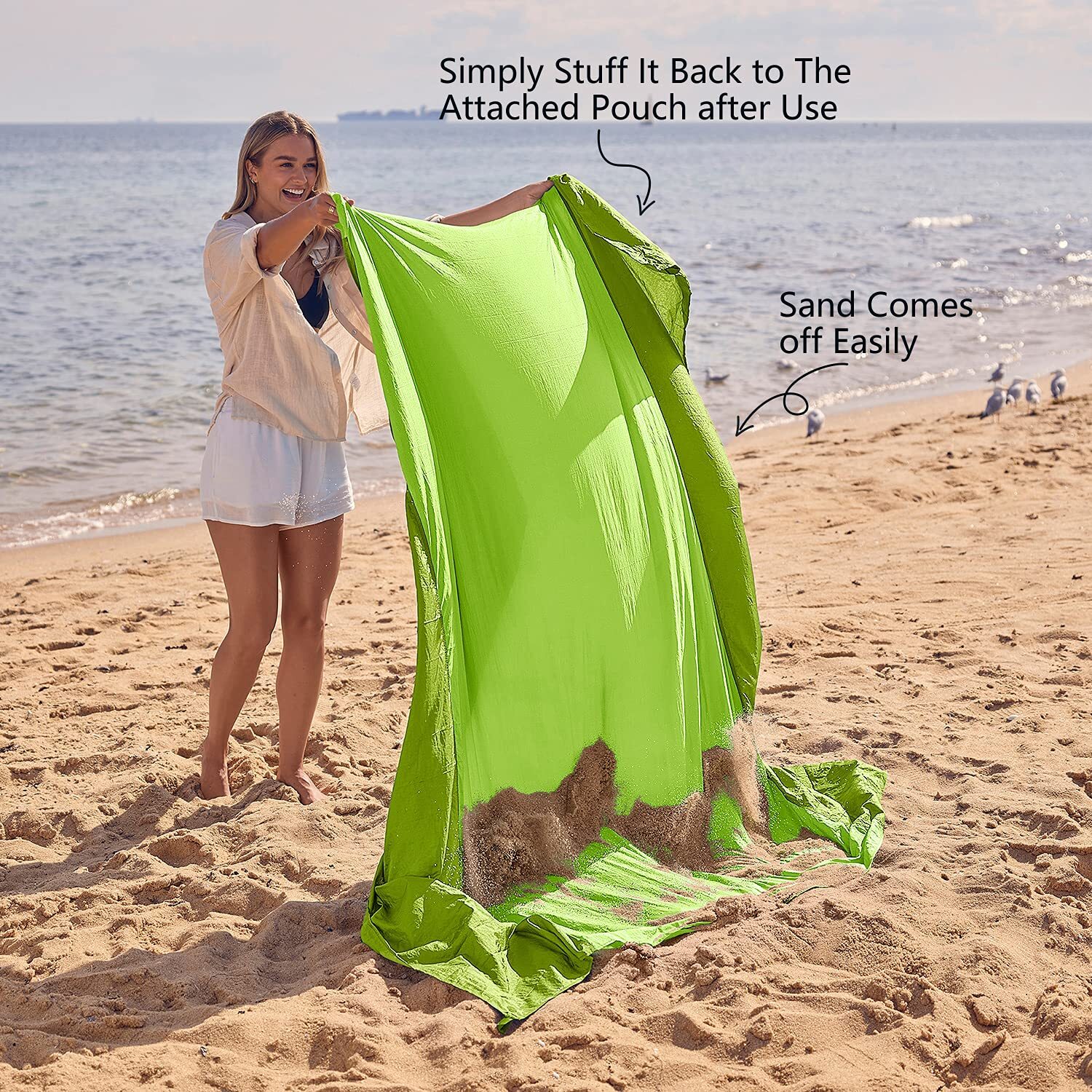 Beach Blanket Sandproof Waterproof Extra Large Beach Mat Oversized ...