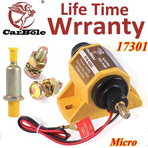 17301 For Edelbrock Micro In-Line Electric Fuel Pump 38 GPH 7 PSI Max ...