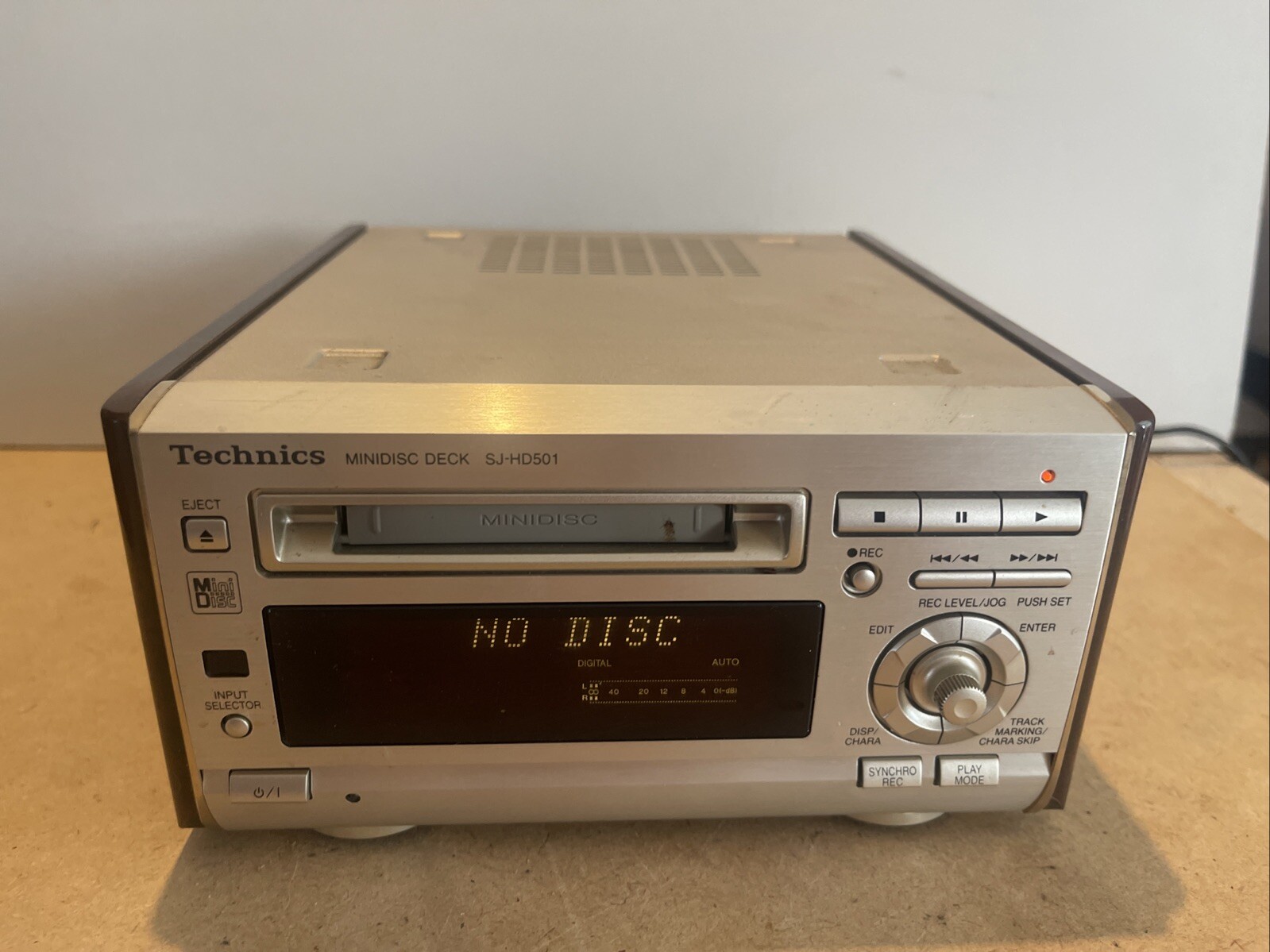 Technics Minidisc Player Recorder SJ HD501 - Tested Working - Mahogany ...