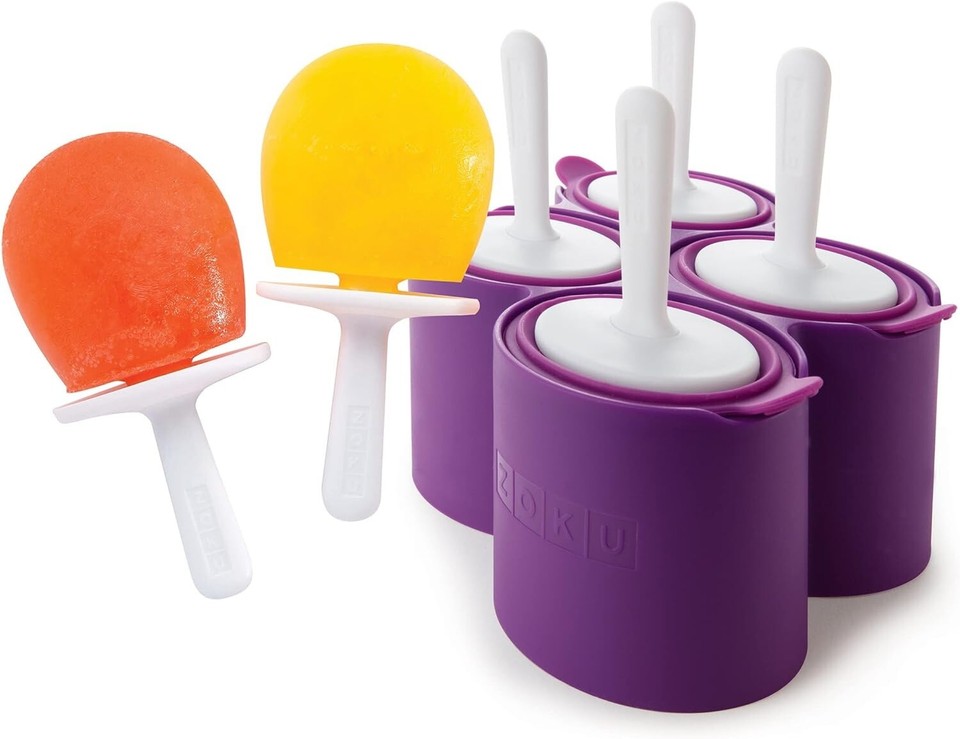Round Pop Mold, 4 Easy-release Silicone Popsicle Mold With Sticks and ...