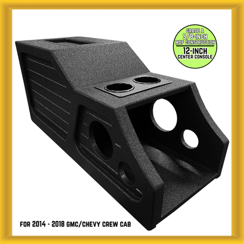 QPower Single 12-inch Vented Car Enclosure for '14 - '18 GMC/Chevy Crew ...