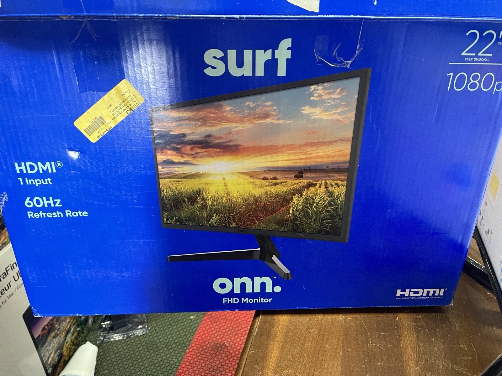 ONN 22" Widescreen Full HD LED Monitor-Black (100002480) Box Shows ...