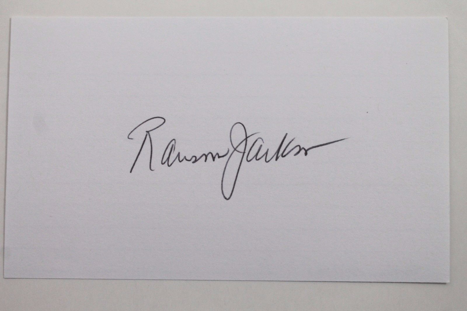 Ransom Randy Jackson Cubs Dodgers All Star Autographed 3x5 Index Card ...