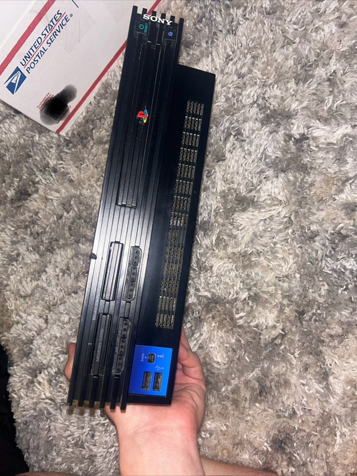 PS2 Sony PlayStation 2 Fat Console System TESTED 1 Controller Read Desc ...