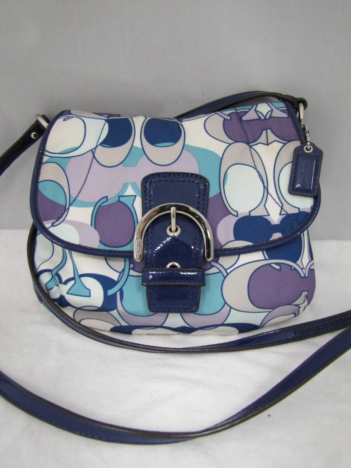 Coach Signature Soho Daisy Scarf Print Crossbody Shou… - Gem