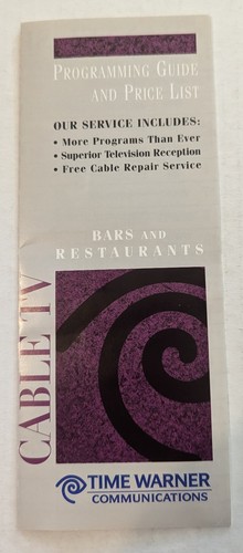 Time Warner Cable Programming Guide and Price List for Bars ...