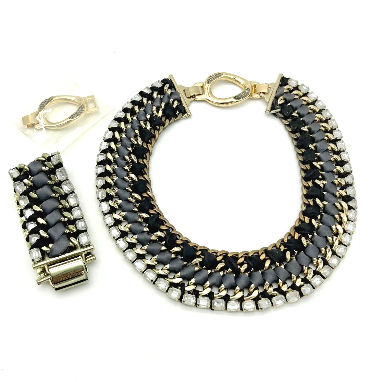 Retired Stella & Dot Bib Necklace & Bracelet Statemen… - Gem