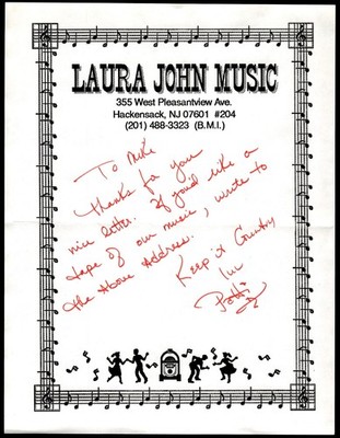 Patti Davis Bandit Music Country Music Signed 8 x 10" Letter Auto ...