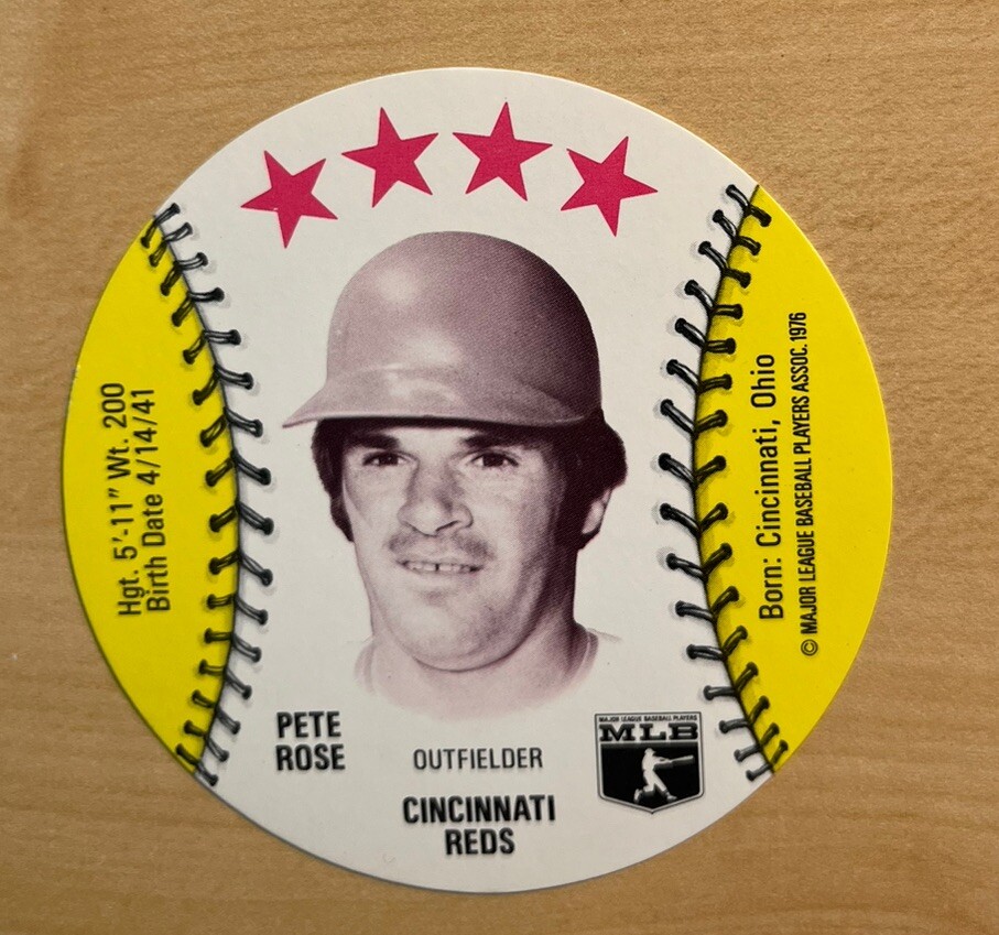Pete Rose 1976 Isaly’s & Sweet William Restaurants Disc Card, MINT | eBay