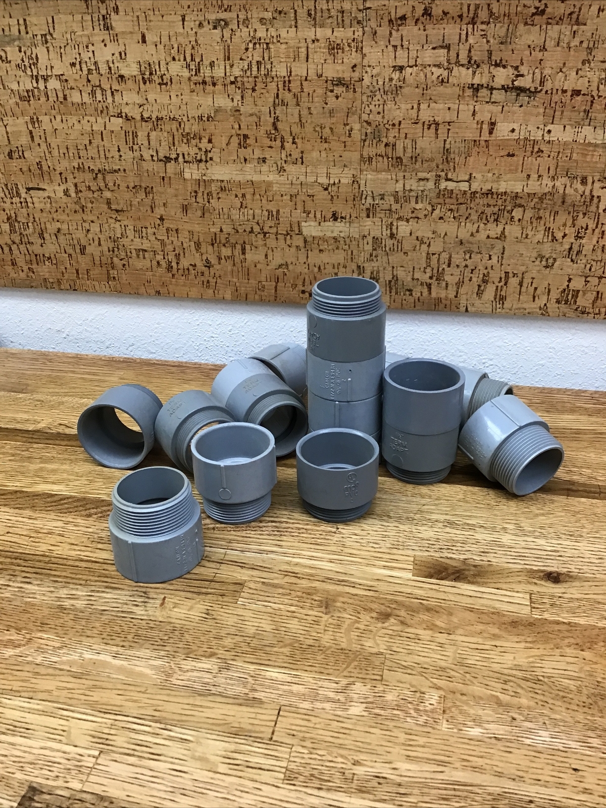 Pack of 18- PVC Male Terminal Adapter 1 1/2" Fitting Electrical ...