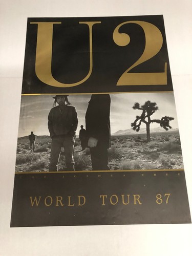 Original 1987 U2 23.25" x 33" Joshua Tree Album European Tour Promo ...