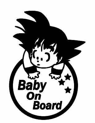 Dragon Ball Z Baby on Board Baby Goku Saiyan vinyl Decal Sticker ...