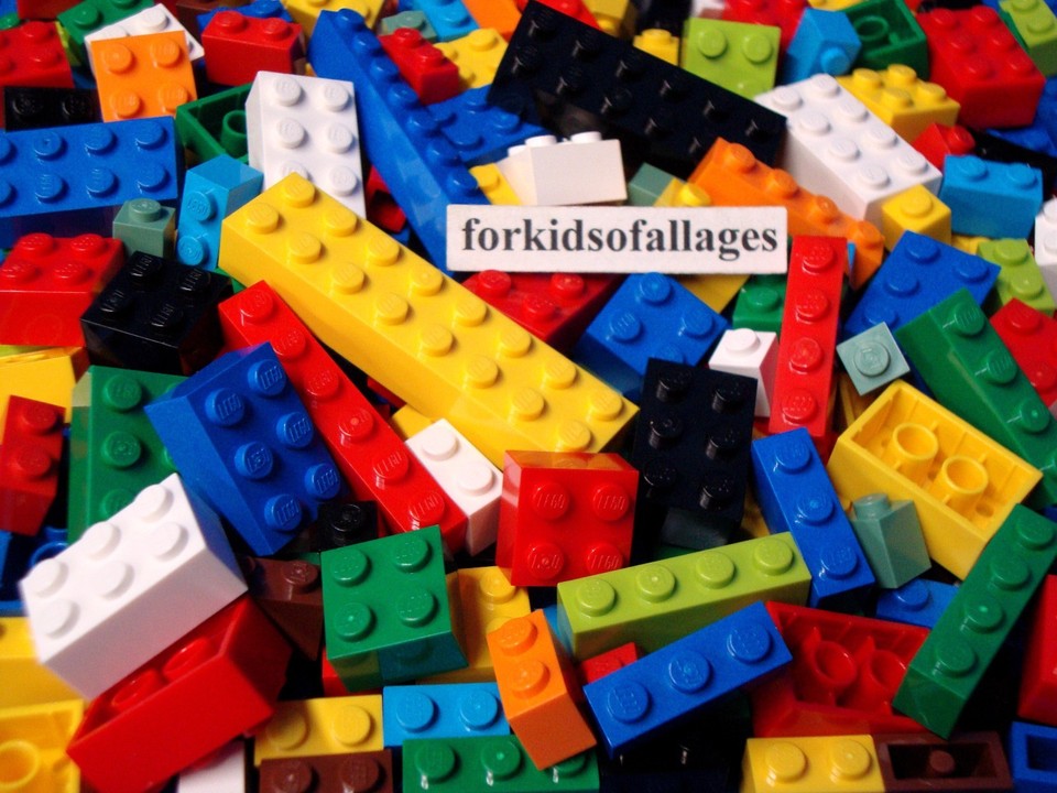 All Lego Bricks - 100 Bulk Pieces - ONLY BRICKS BLOCKS 1x2 2x2 2x4 2x3 ...