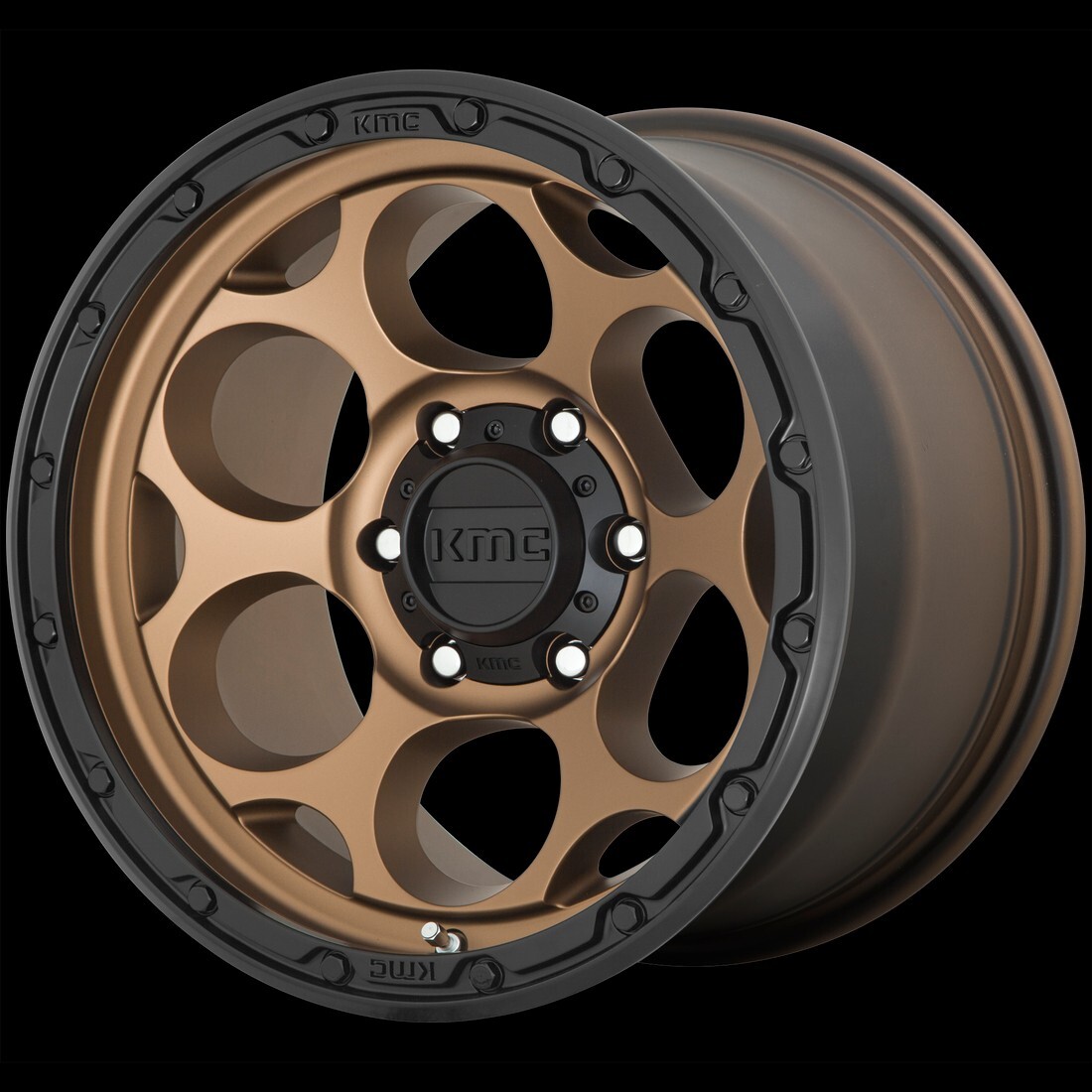 2 17X8.5 18 6x135 KMC KM541 Dirty Harry Matte Bronze W/ Blk Lip Wheels ...
