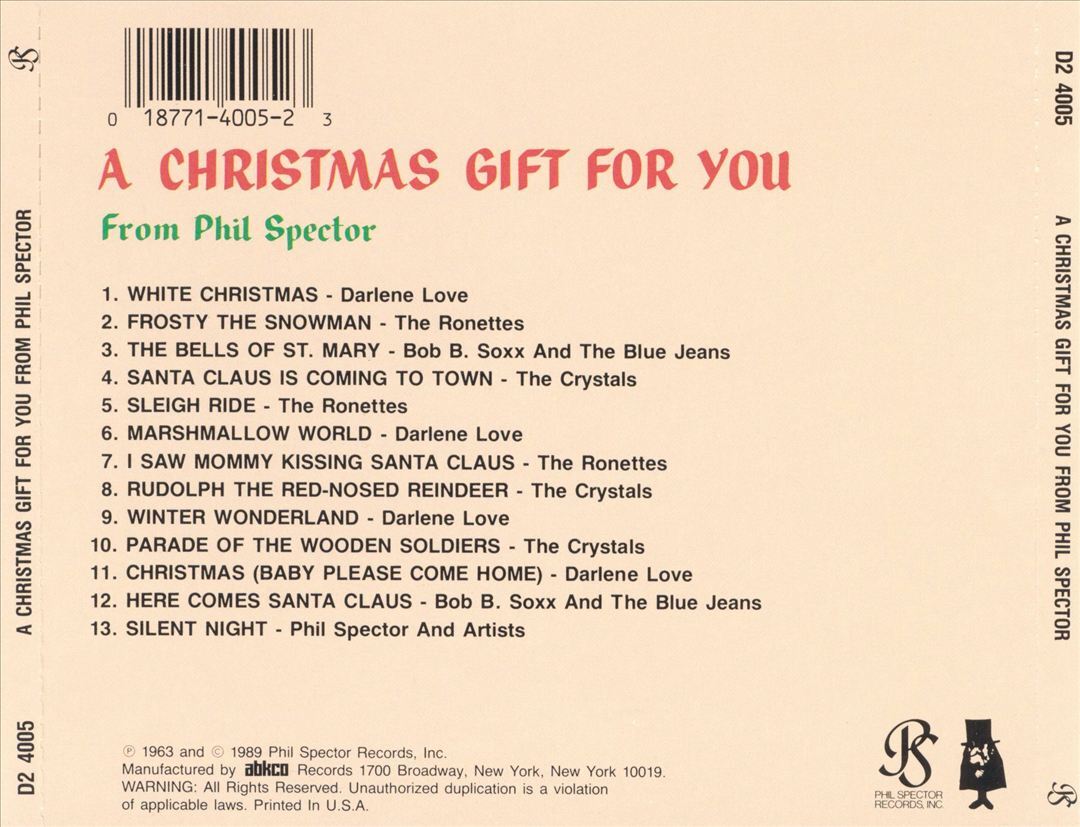 PHIL SPECTOR - A CHRISTMAS GIFT FOR YOU FROM PHIL SPECTOR NEW CD ...