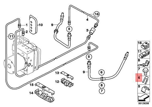 Genuine BMW E36 E46 E70 E70N Brake Hose Clip For Pipe Bracket OEM ...