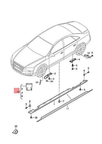 NEW AUDI A8 S8 QUATTRO 4H2 4H8 4HC 4HL 1 SET ATTACHMENT PARTS ...