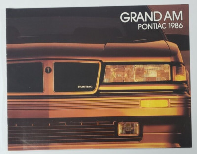 1986 Pontiac Grand Am Car Dealership Sales Brochure Canada GM-4781 | eBay
