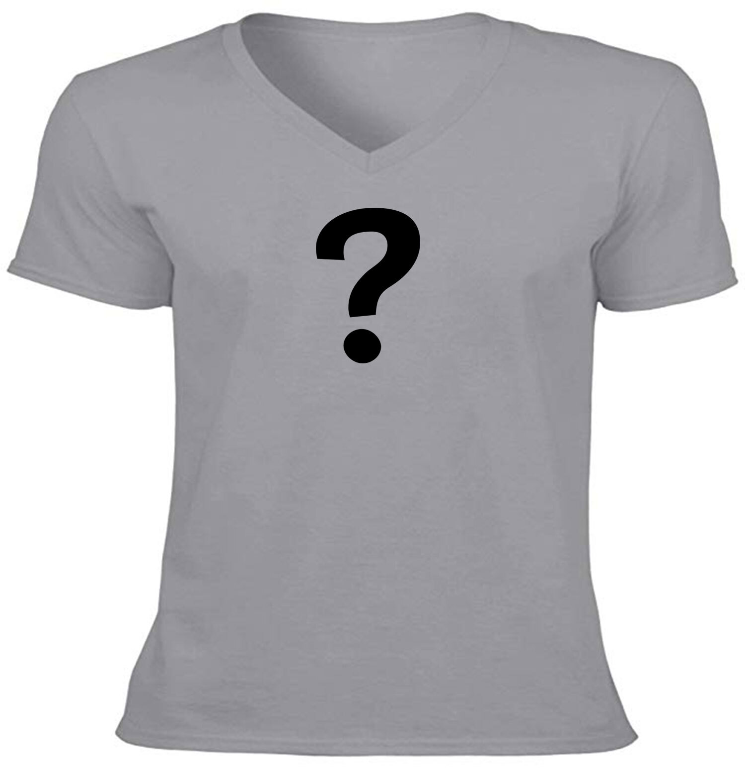 Quest Question Mark Tee Vneck T-shirt Custom Printed Funny Grammar ...