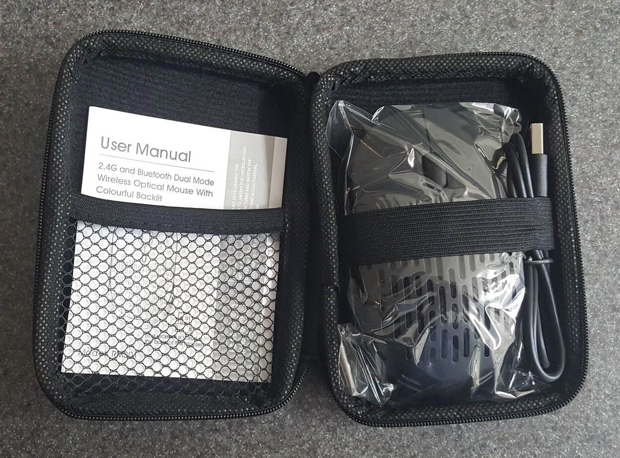 Rii RM301 Rechargeable 2.4G+Bluetooth 4.0 Wireless Mouse with Hollow ...