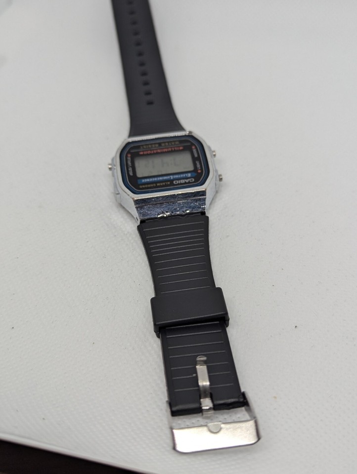 Casio 3298 A166 Mens Silver Digital Dial Quartz Watch | eBay