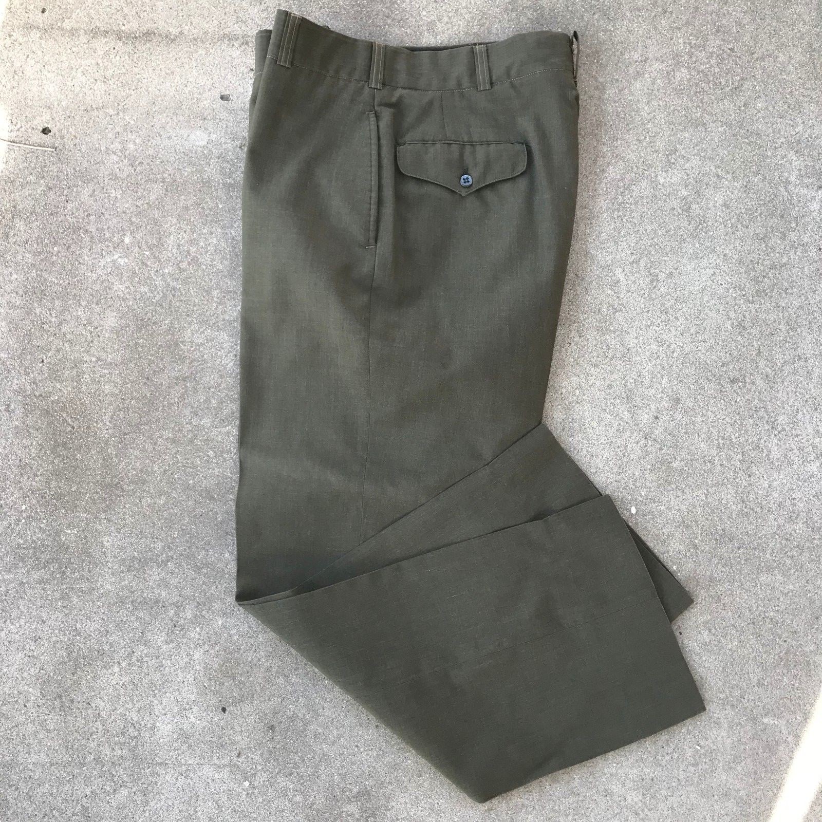USMC SACO Uniforms Poly/Wool Alpha Green Military Service Pants ...