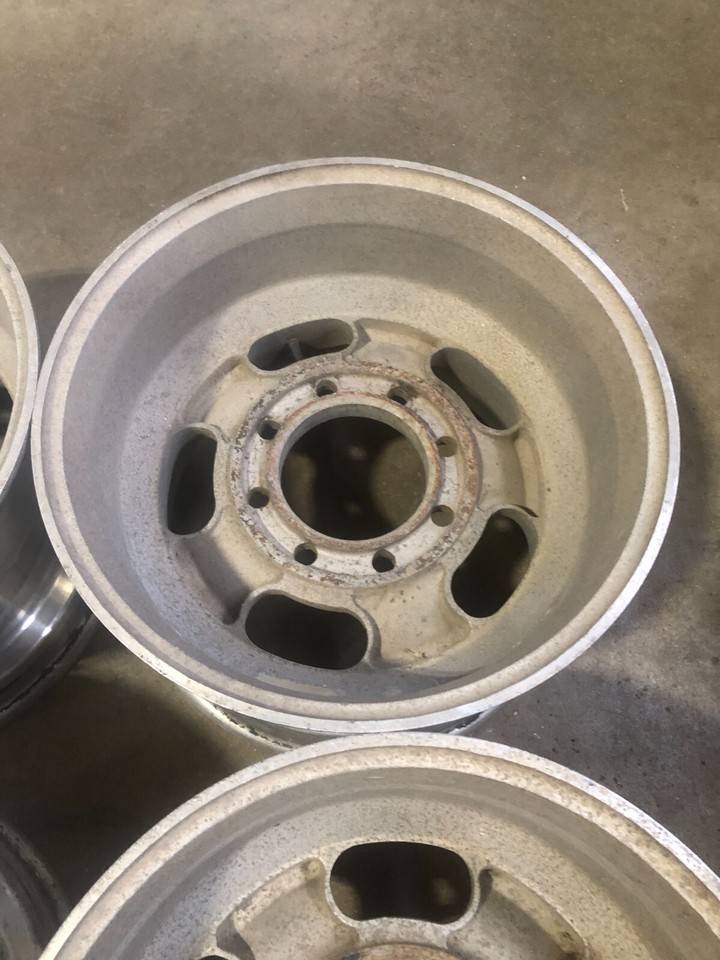 Vintage Slot Wheels 16.5" x 9.75 8 Lug Vintage Aluminum Wheels Ford ...