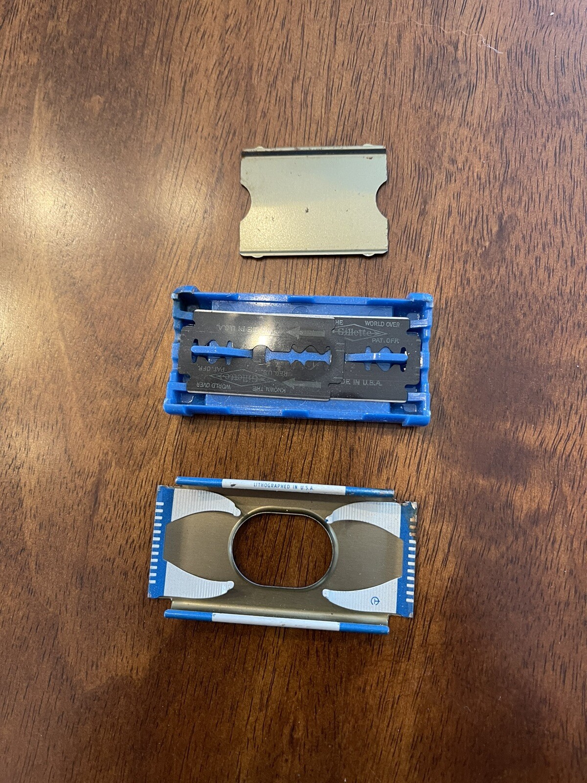 Vintage Gillette Blue Blades Razor Refill 20 Dispenser Metal | eBay