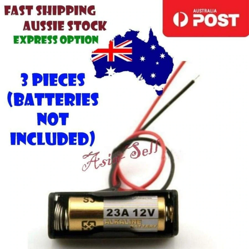 3x A23 Battery Holder Black 12V Charger lip Holder Box Case Wires | eBay