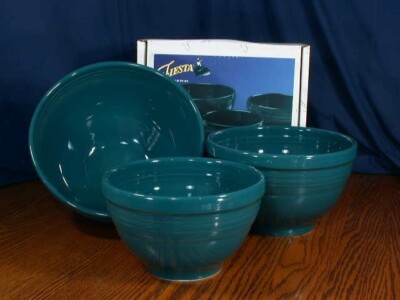 FIESTA® 3 PC EVERGREEN BAKING BOWL SET - 1ST - NIB - LAST SET | eBay