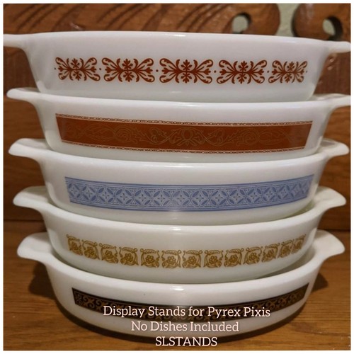 Set of 4 ~ Pyrex 700 Au Gratin Pixie Dish Stands Slstands No dishes ...