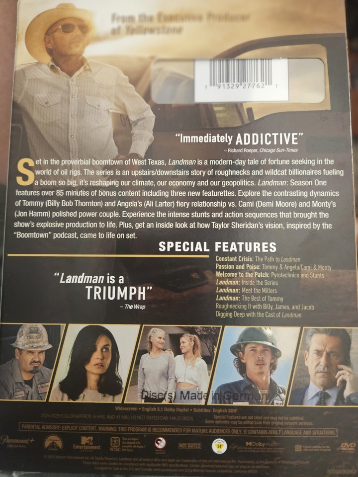 Landman Season 1-Billy Bob Thornton-Jon Hamm-Demi Moore-DVD SET-SEALED ...