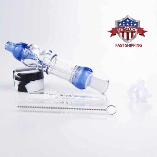 Spill-proof Glass Smoking Pipes Collectable Mini Water Pipe 10mm Quartz ...