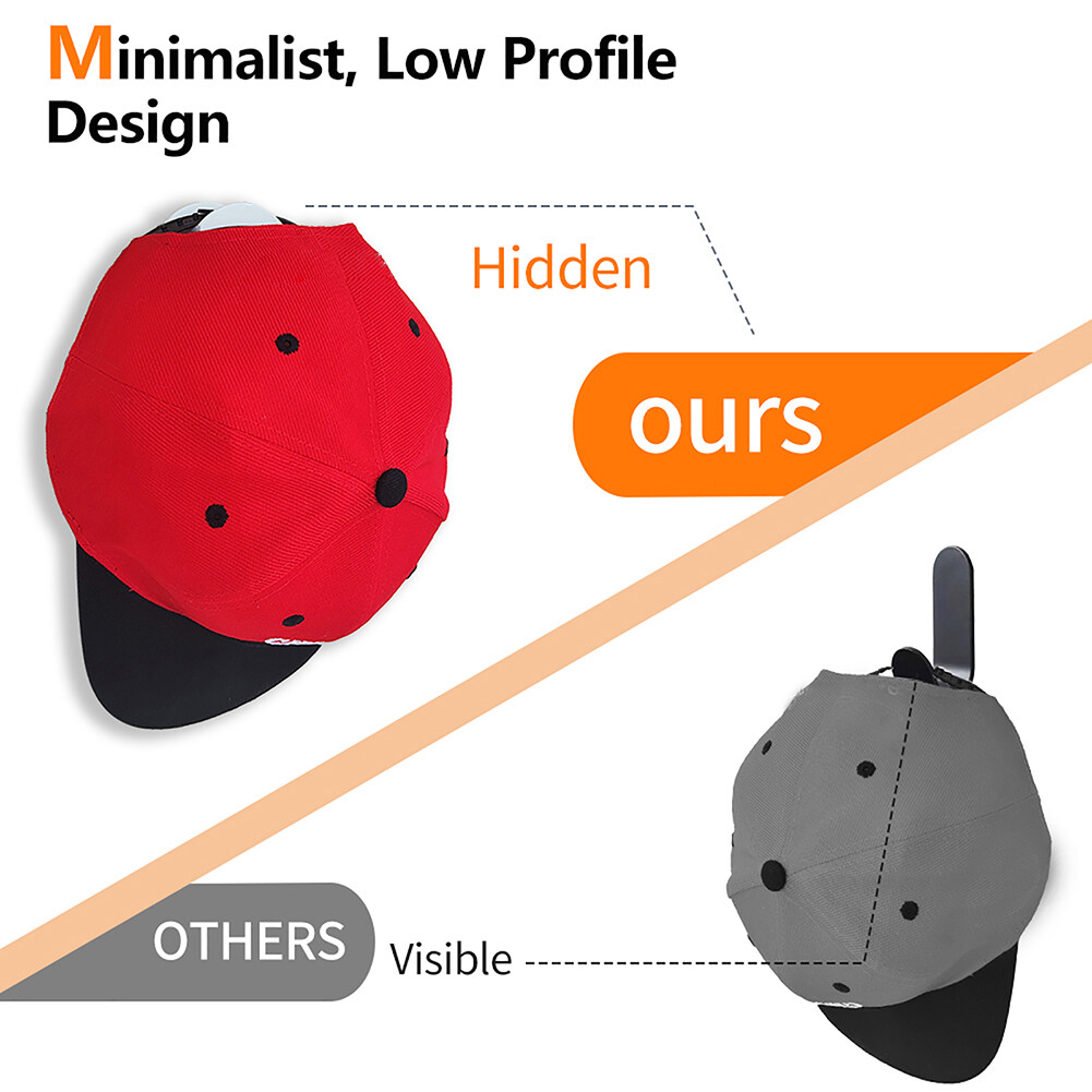 5pcs Adhesive Hat Holder Floating Display Wall Mount Hat Rack for ...