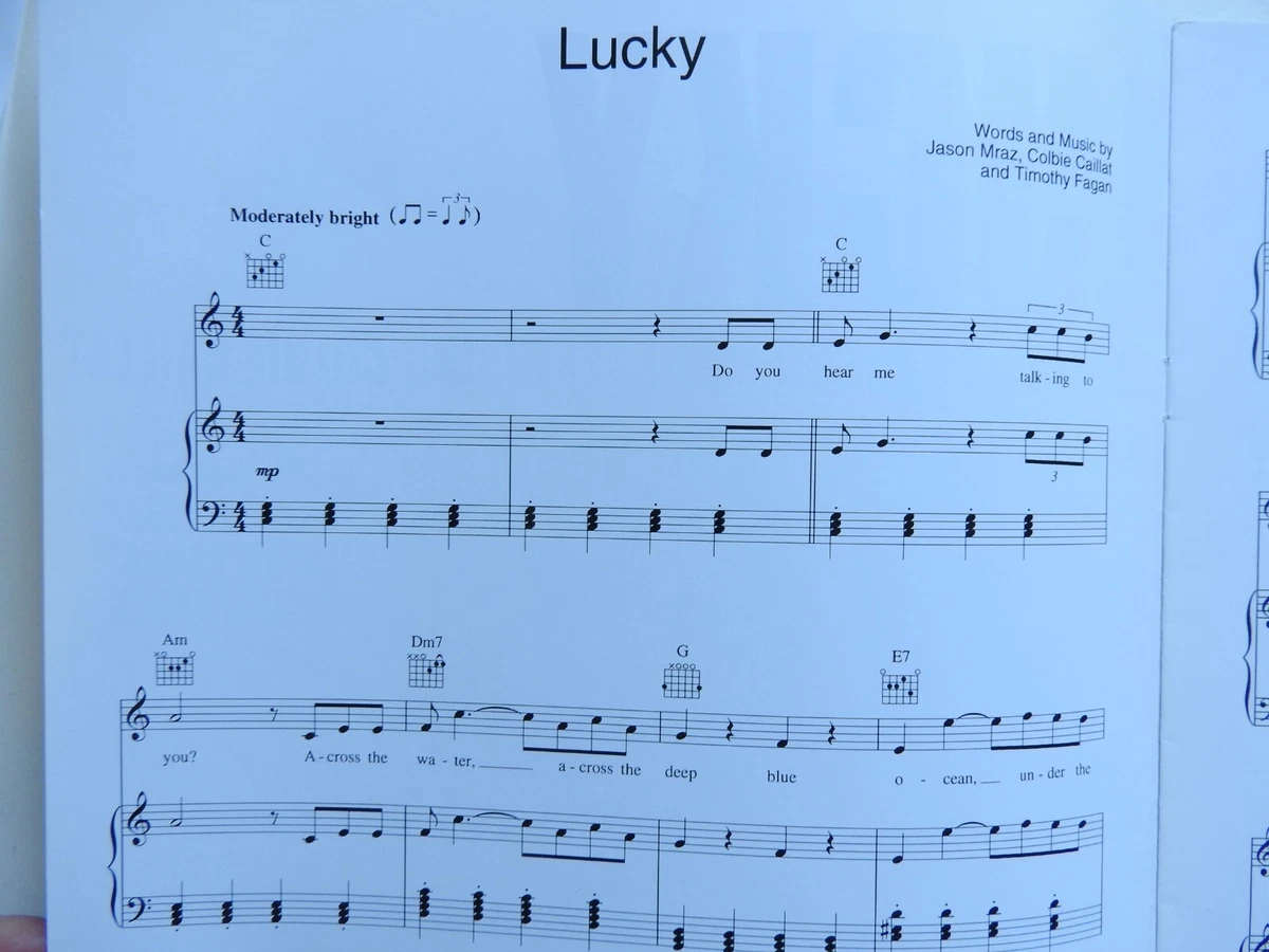 Lucky Jason Mraz Chords Guitar