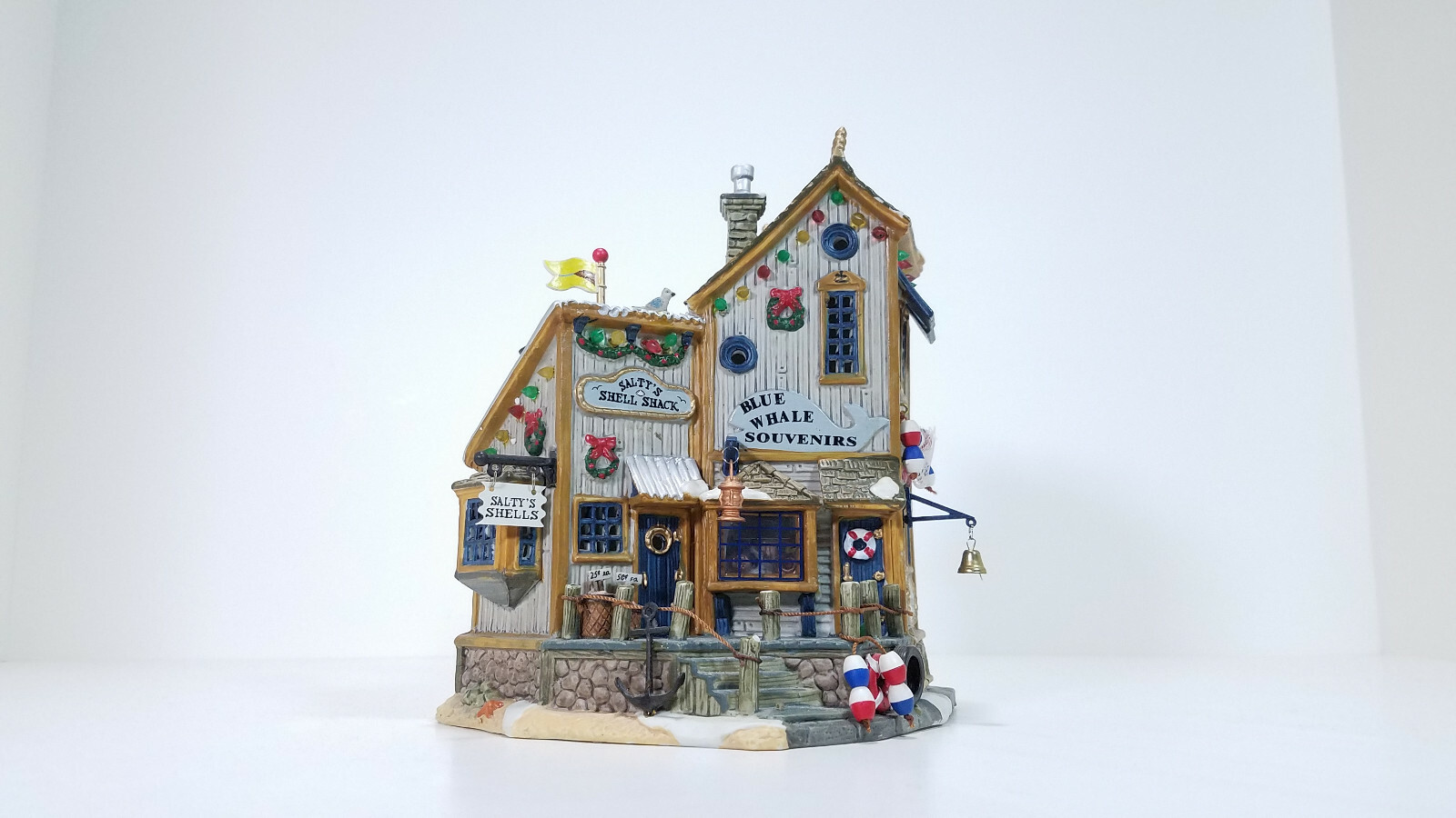 Lemax 2003 Salty's Shell Shack Plymouth Corner 35791 U1 Seaside Inside ...