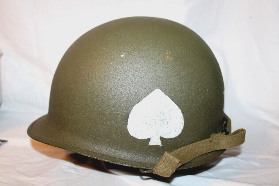 M1 US Military Helmet Airborne Painted Spade Vietnam Era | eBay