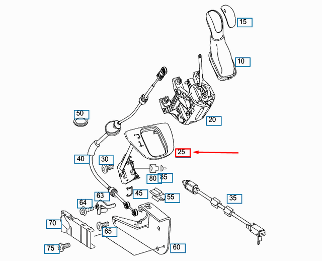 Mercedes-Benz VITO W639 Gear Shifting Level Trim LHD A6392600073 ...