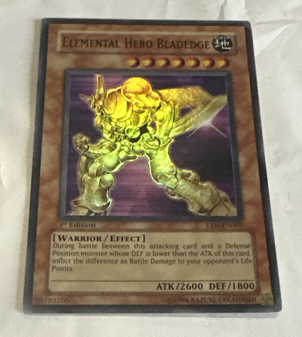 Yugioh Elemental Hero Bladedge EEN-EN007 1st Edition Ultimate Rare | eBay
