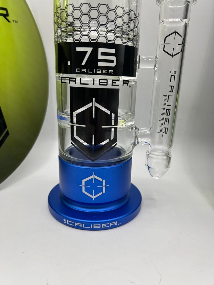 NEW BLUE Glass Water Pipe Hookah Bong USA Made 13" .75 Caliber Twin ...