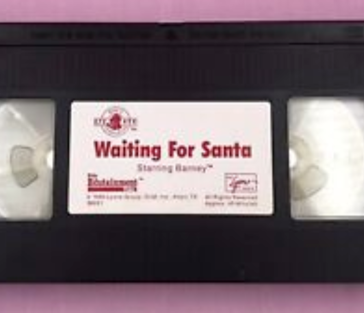 Barney~Waiting For Santa🎁(VHS-1990) Original Ultra Rare~Red Print~Very ...