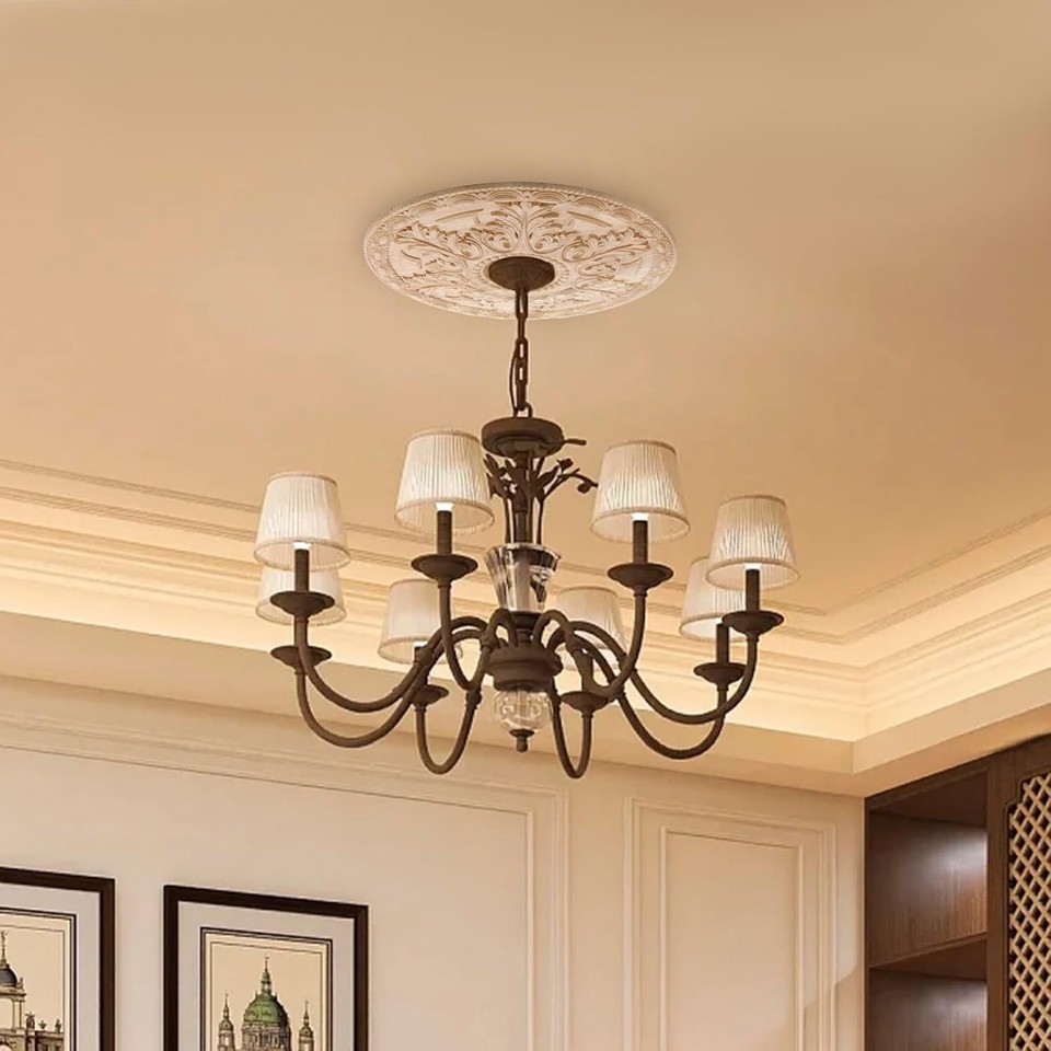 Ceiling Medallion,Wood Ceiling Cover Home Lighting Ceiling Medallions ...