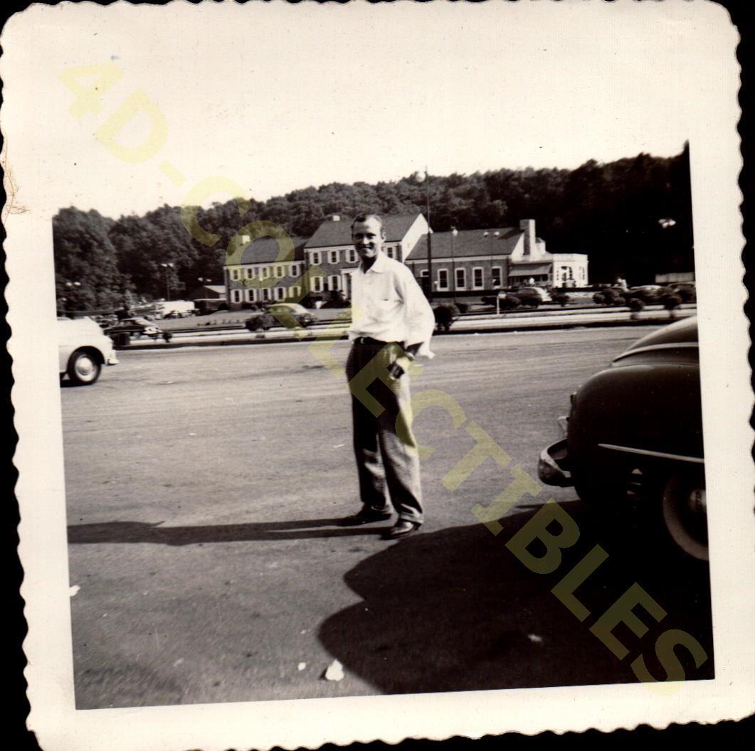 Vintage Found Snapshot Photograph Man from the Past in Black and White ...