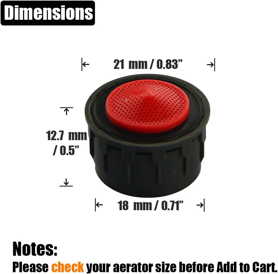 3-Pack Faucet Aerator Insert - 2.2 GPM Flow Restrictor Bathroom ...