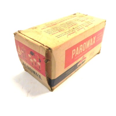 VINTAGE PAROWAX HOUSEHOLD WAX 3 PIECES NEW 1 USED W/ ORIGINAL BOX PRE ...