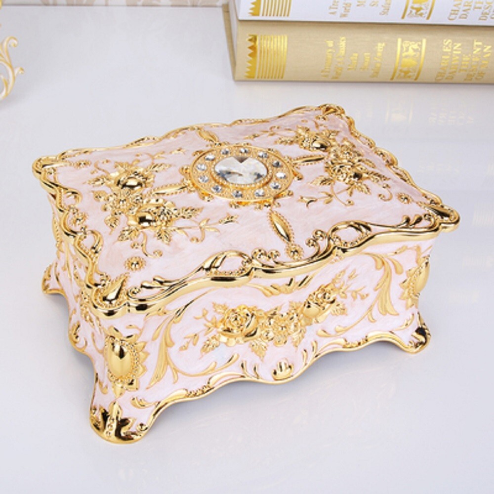RECTANGLE WHITE GOLD TIN ALLOY MUSIC BOX ♫ SAILOR MOON MOONLIGHT ...