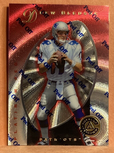 1997 Totally Certified Platinum Red DREW BLEDSOE /4999 Card #7 Patriots ...