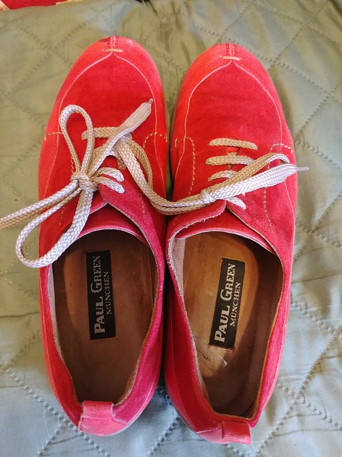 Paul Green Munchen Red Leather/Suede Driving Shoe, US… - Gem