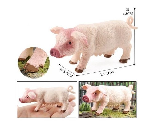 9.2cm Pink Sow Pig PVC Toy Wild Animal Figure Doll Kids Gift | eBay
