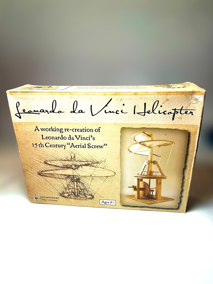 Leonardo Da Vinci Working Recreation 15th Century Aerial Screw Wood ...